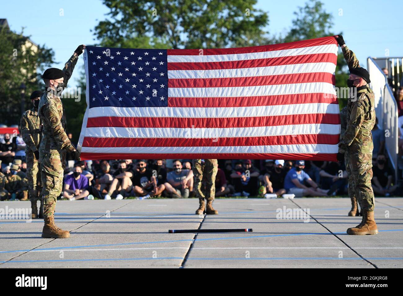 Members of the 336th Training Squadron freestyle drill team performs ...