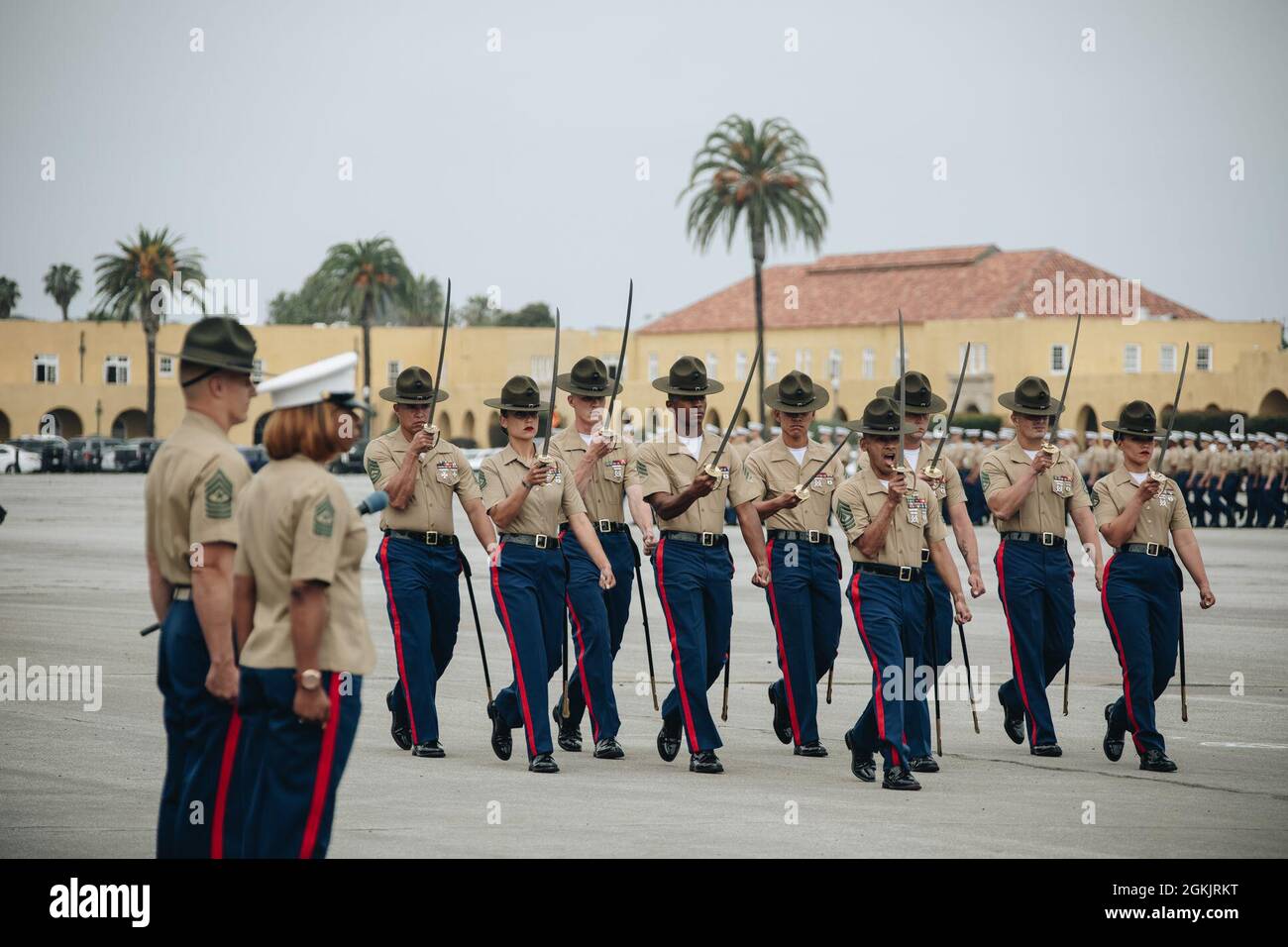 U.S. Marine Corps drill instructors with Lima Company, 3rd Recruit ...