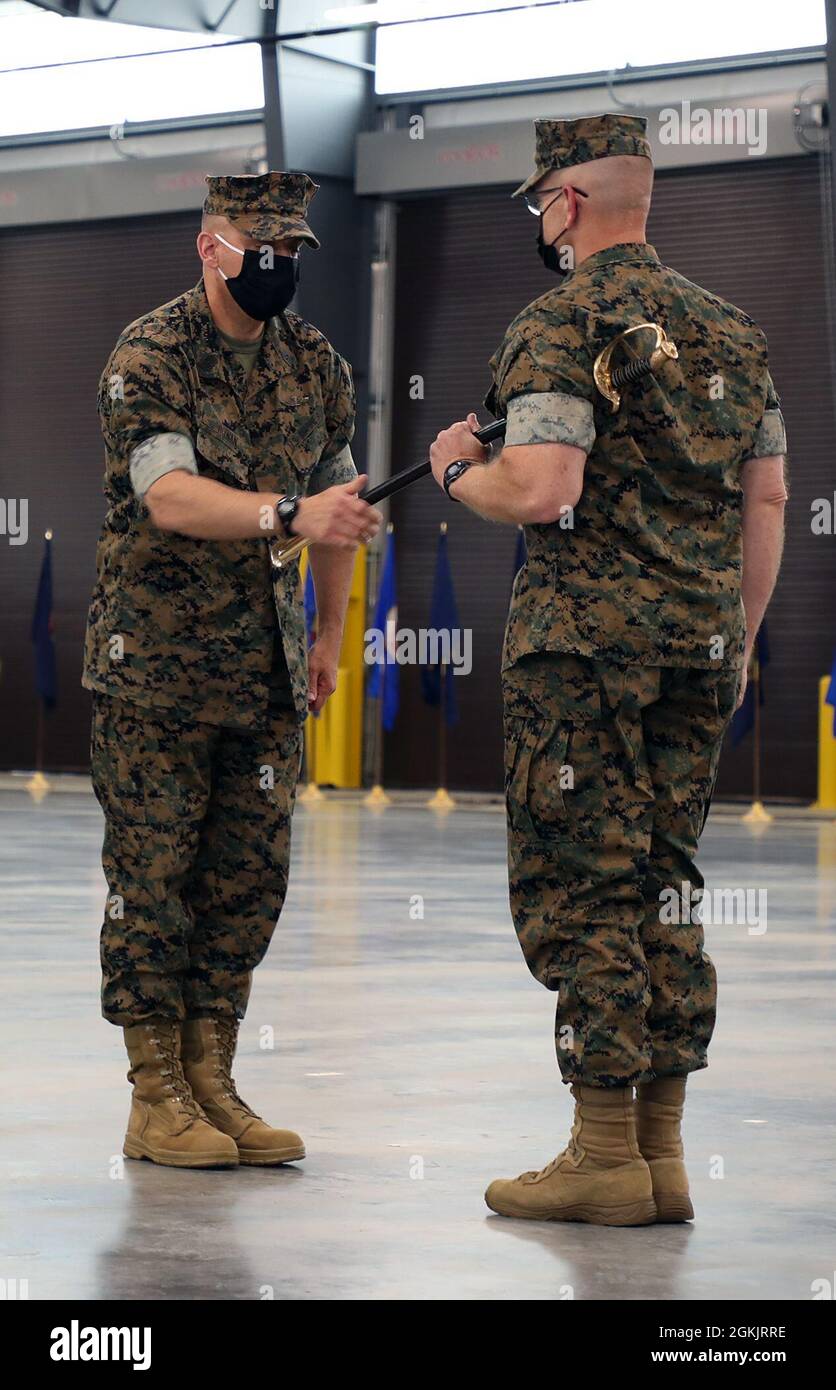 Sgt. Maj. Michael J. Rowan, left, outgoing sergeant major, Marine Corps ...