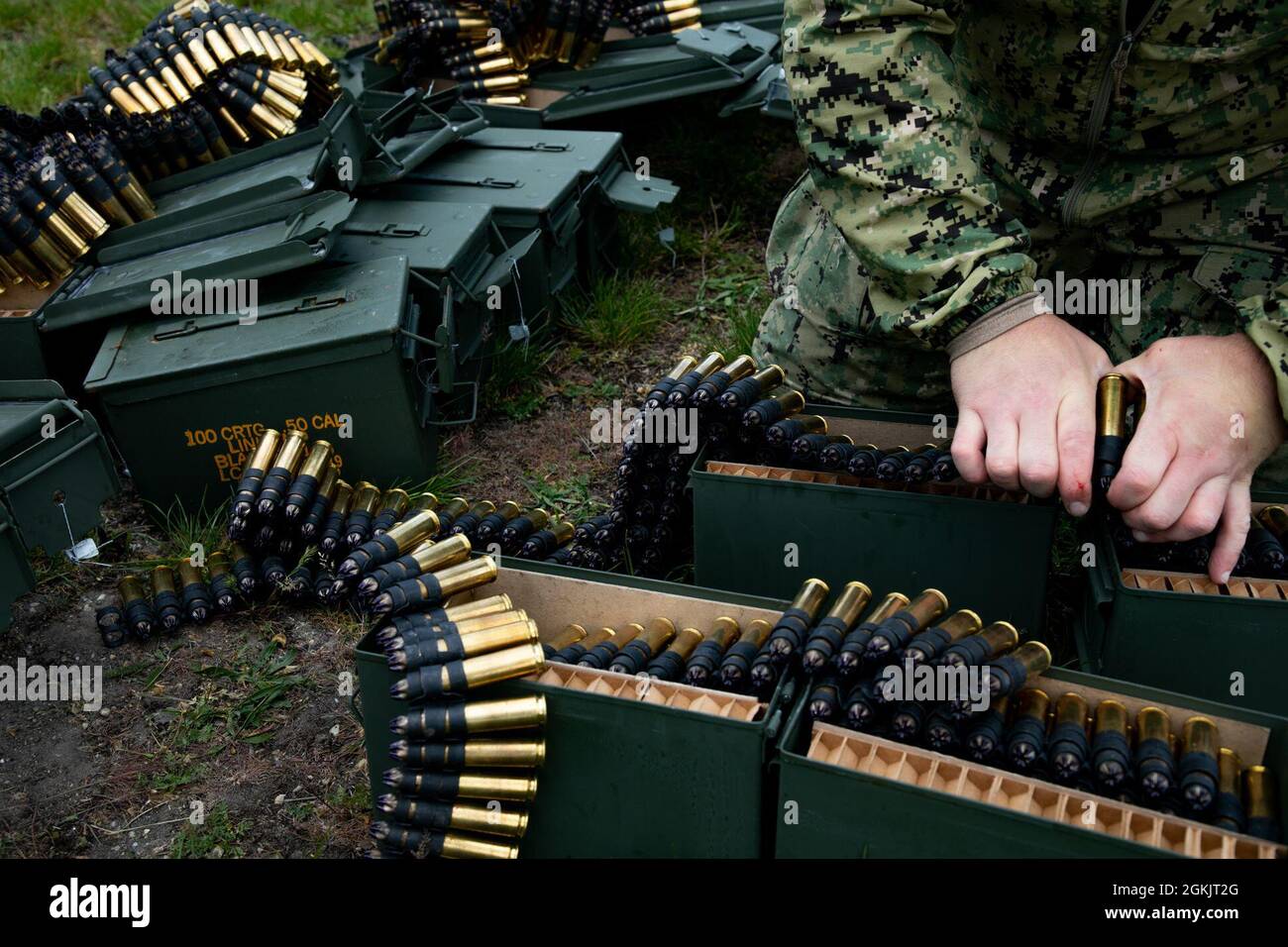 A Naval Special Warfare operator prepares for an infiltration and ...