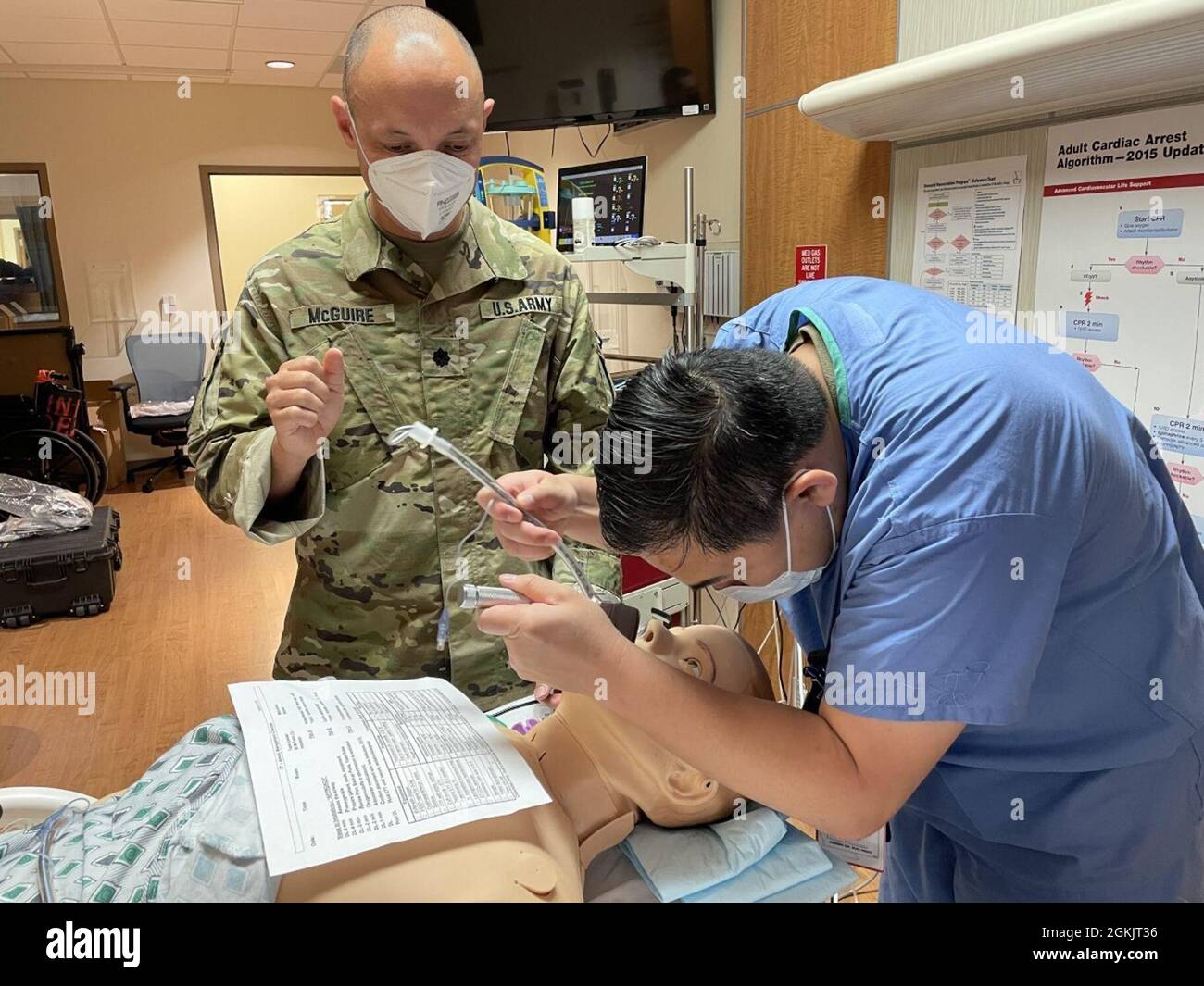 Martin Army Community Hospital's residents and staff intubate a patient ...
