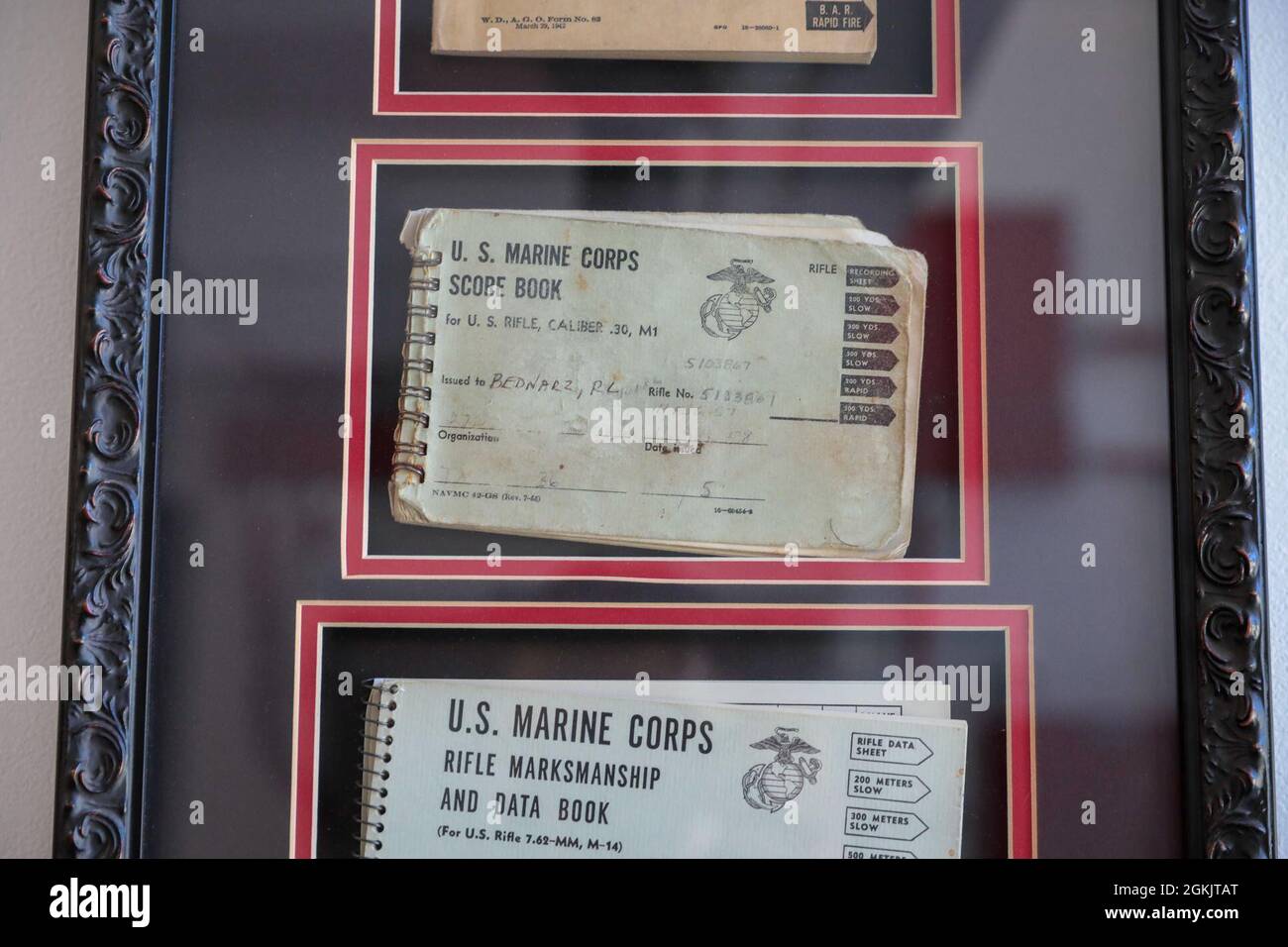 A rifle score book hangs in the main building of Weapons and Field ...