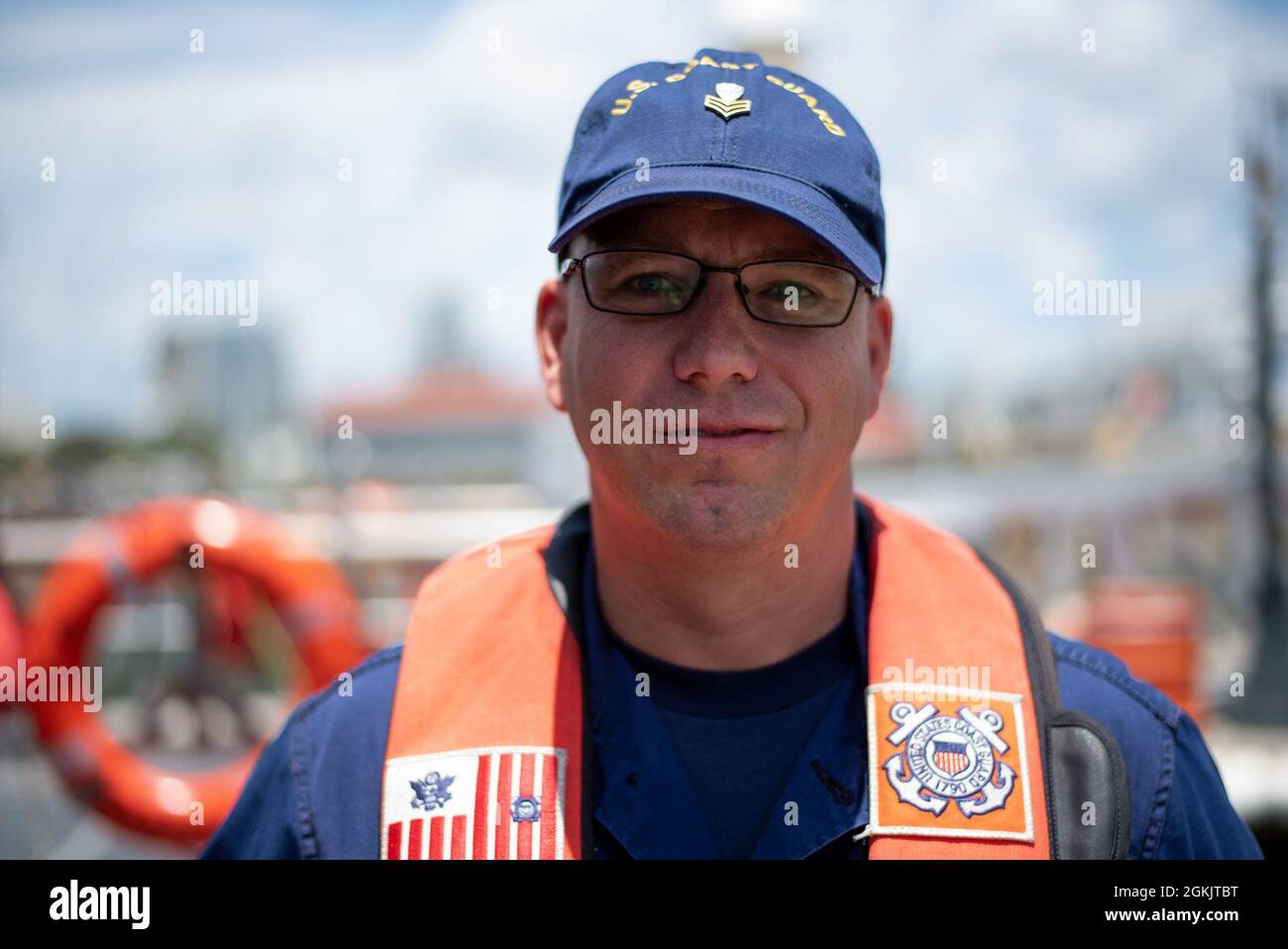 Coast Guard Reserve Petty Officer 1st Class Scott Logan, a boatswain’s ...