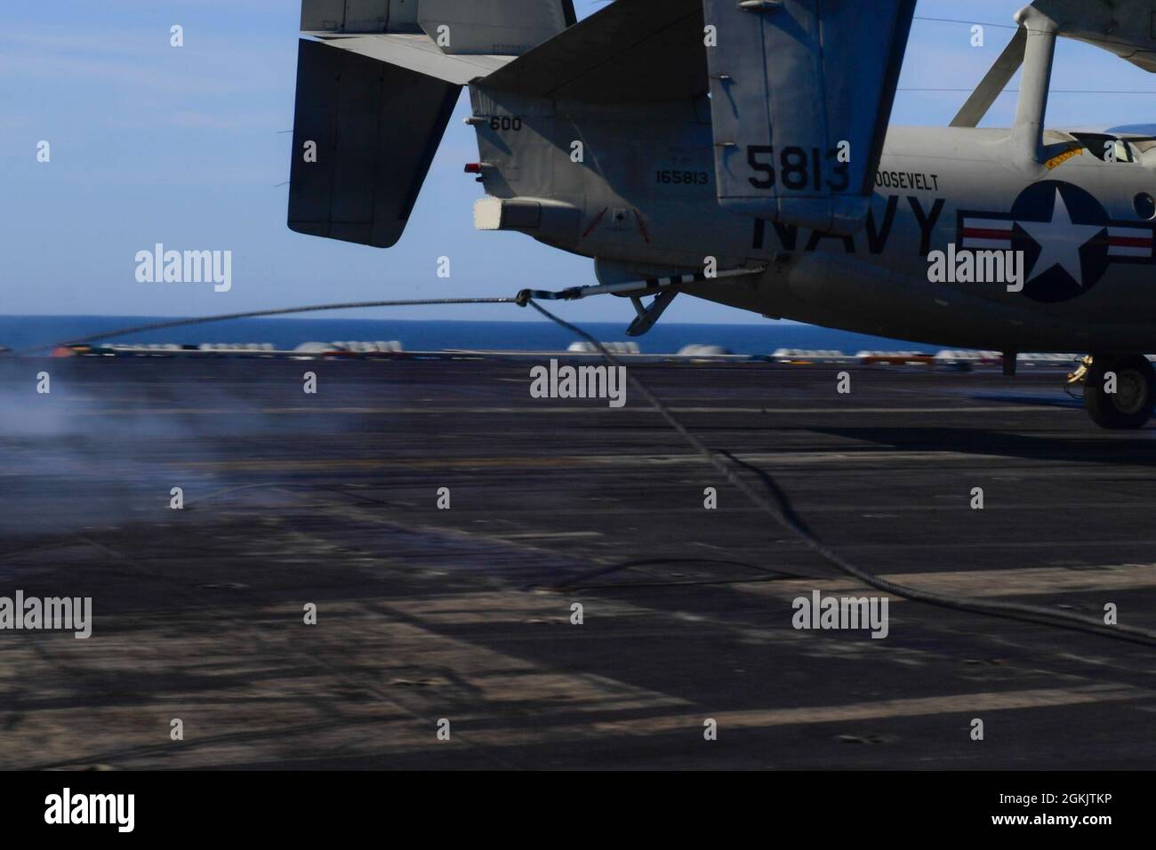 An E-2C Hawkeye, assigned to the “Liberty Bells” of Airborne Command ...