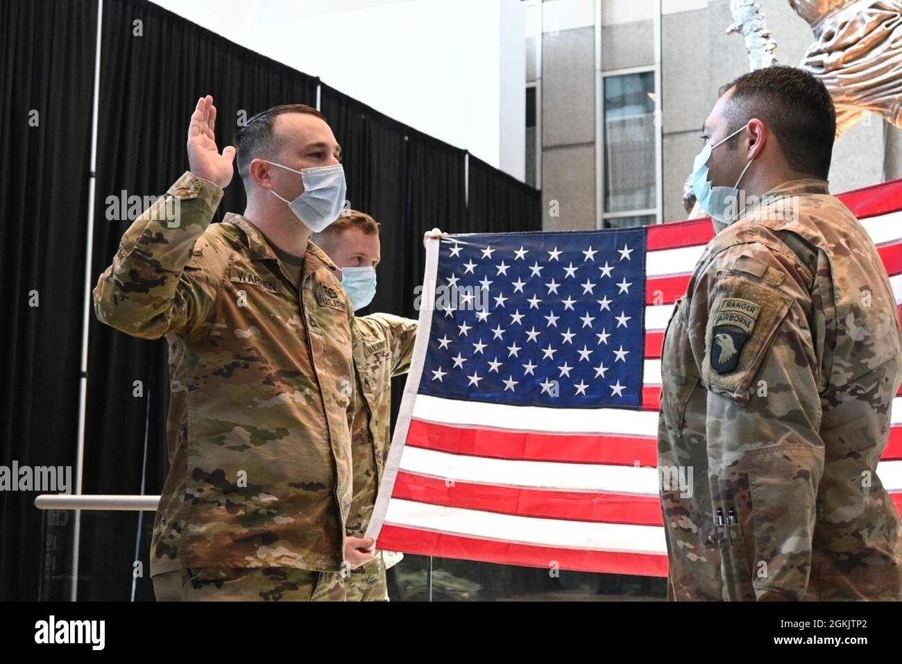 U.S. Army Lt. Col. Derek Di Bello, right, the Commander of 426th ...