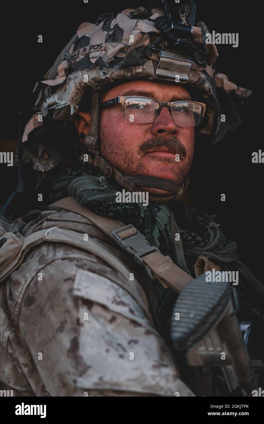 A U.S. Marine with 1st Marine Division poses for a portrait during ...