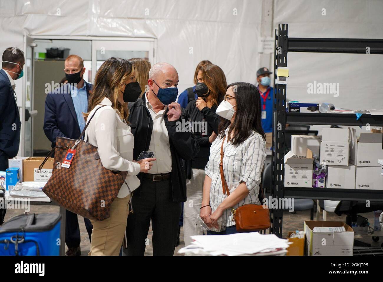 Secretary of Homeland Security Alejandro N. Mayorkas leads a delegation ...
