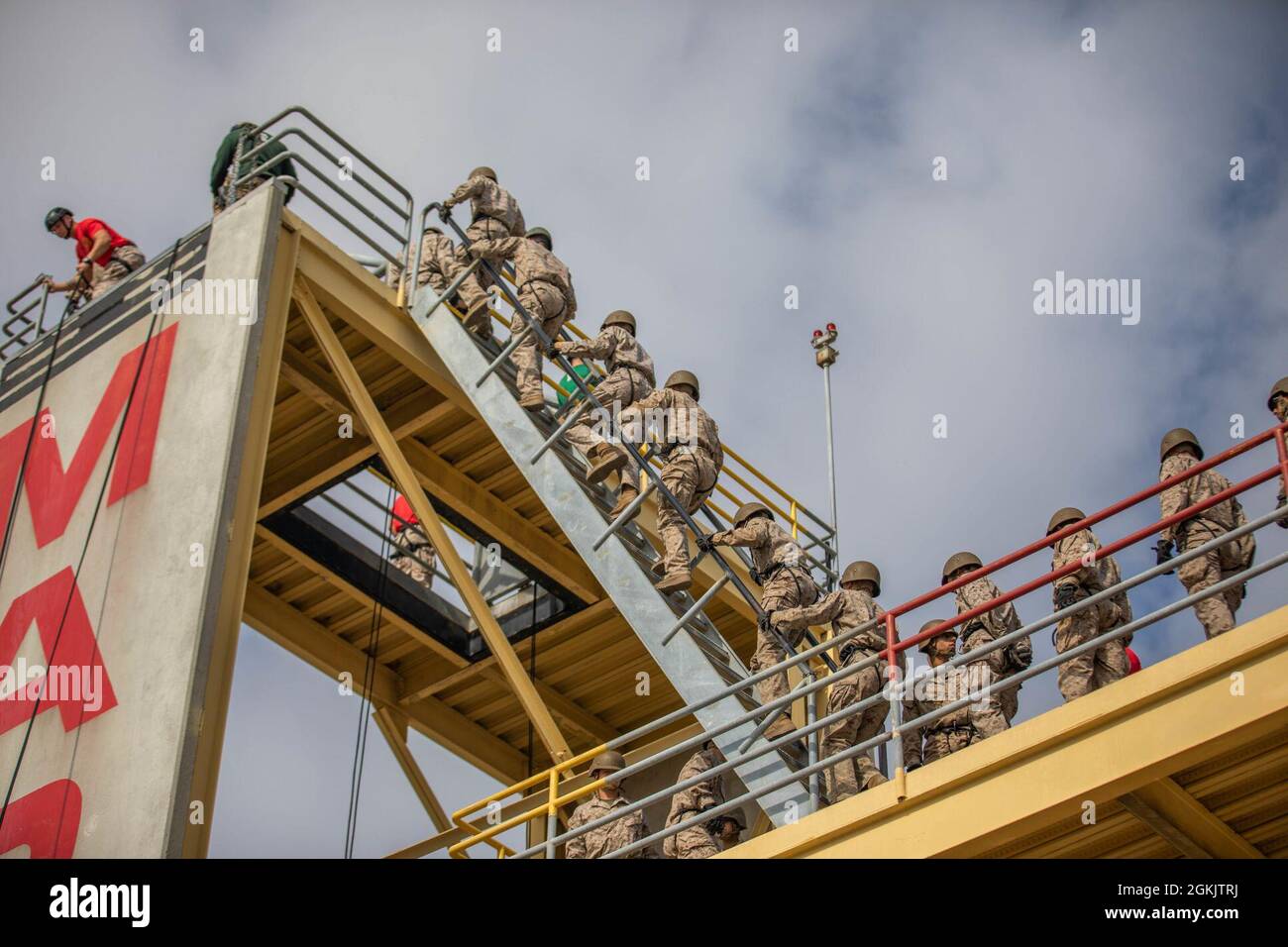 Marines with Bravo Company, 1st Recruit Training Battalion, participate ...