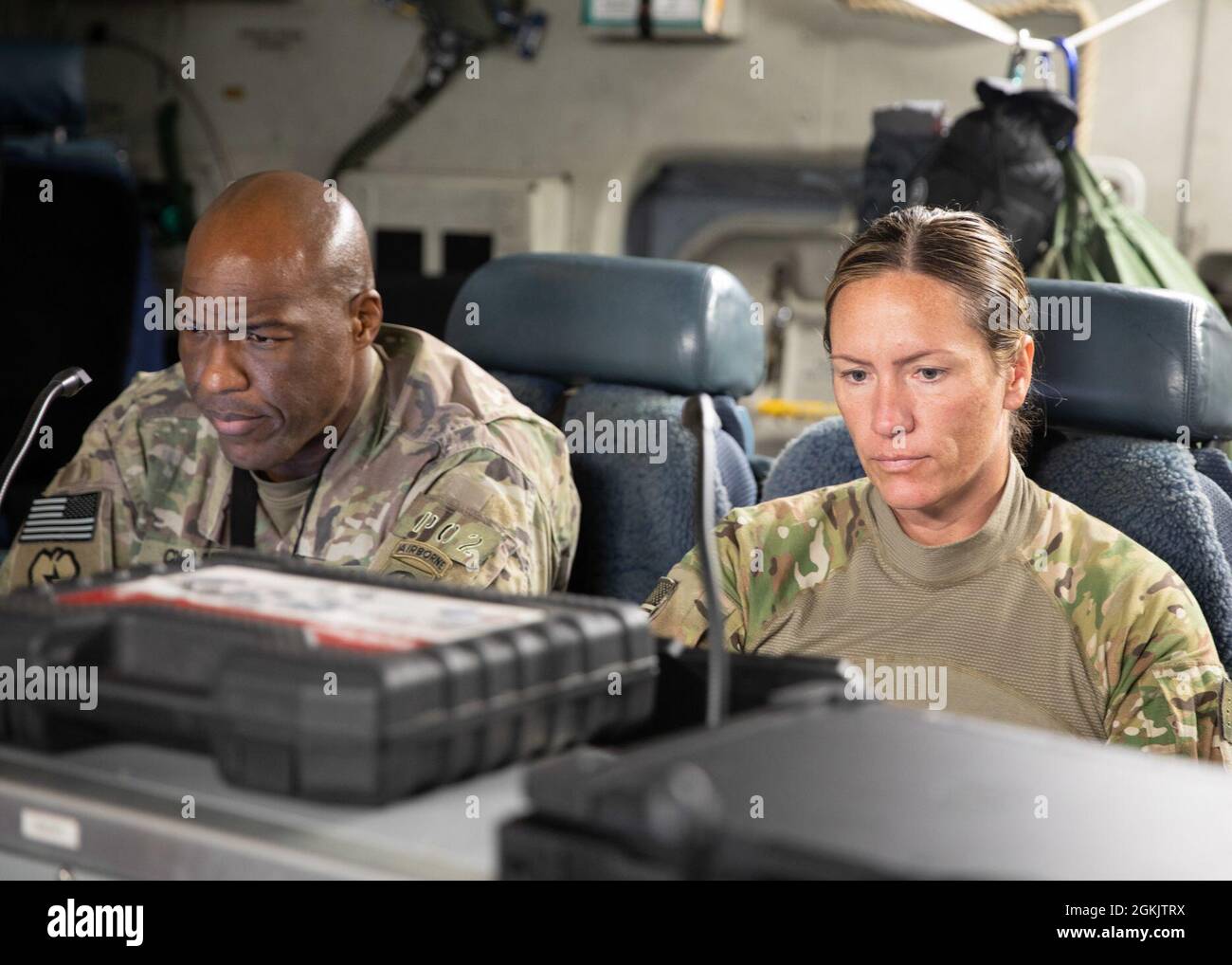 Maj. Ngozi Collins, left, and Warrant Officer 1 Wendy Roberson, an ...