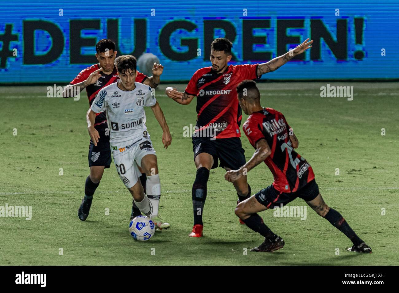 Santos, Brazil. 14th Sep, 2021. Gabriel Pirani in the match between ...