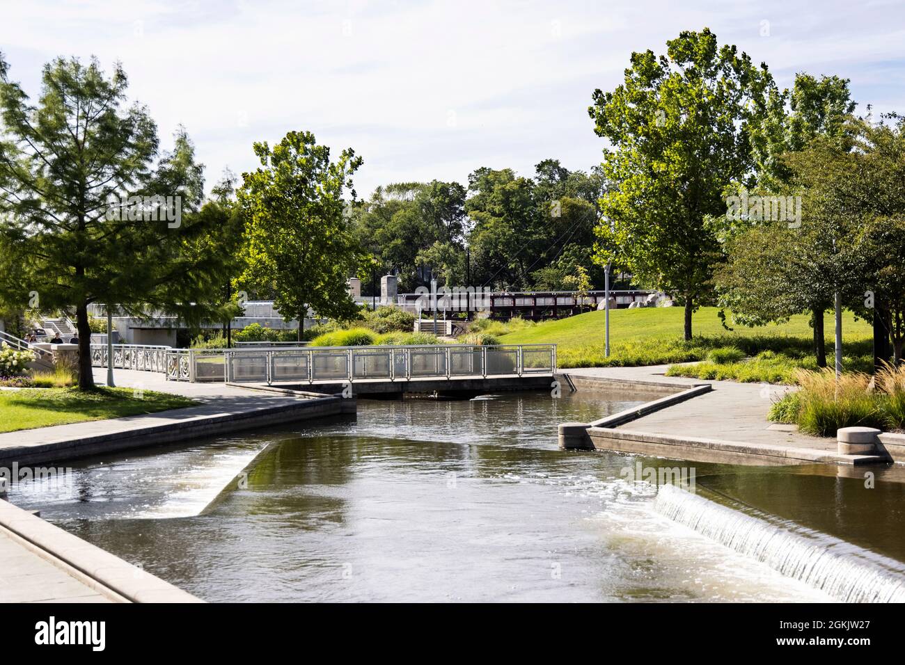 A canal from the St. Joseph River flows through the Riverwalk at ...