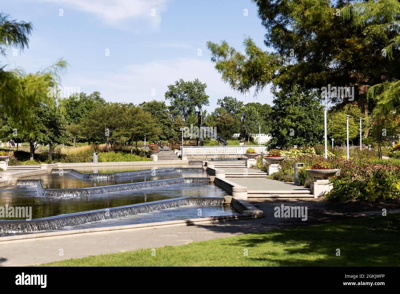 A canal from the St. Joseph River flows through the Riverwalk at ...