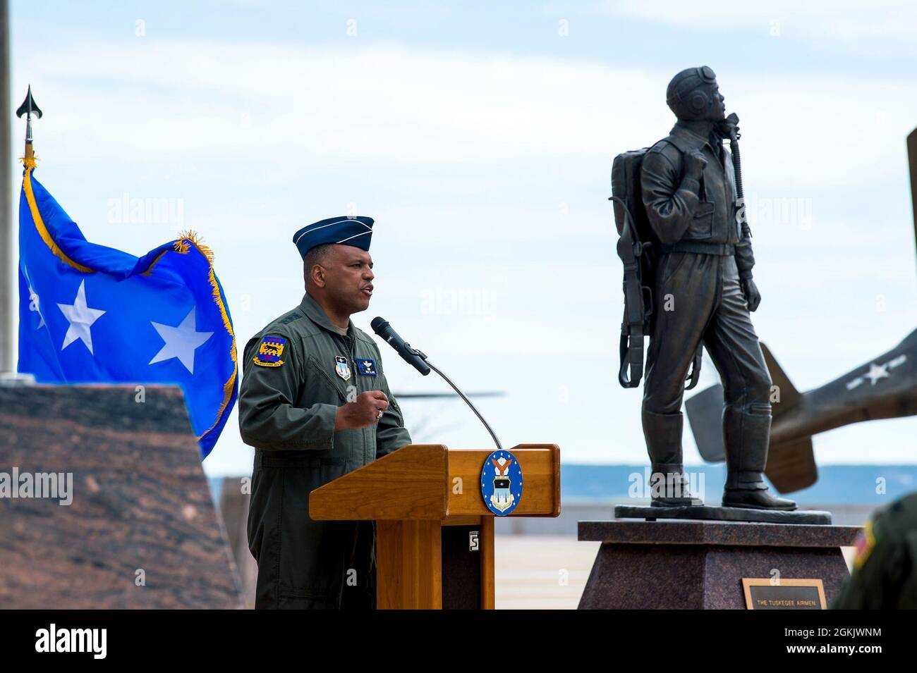 U.S. Air Force Academy -- Lt Gen Richard Clark addresses attendees at ...