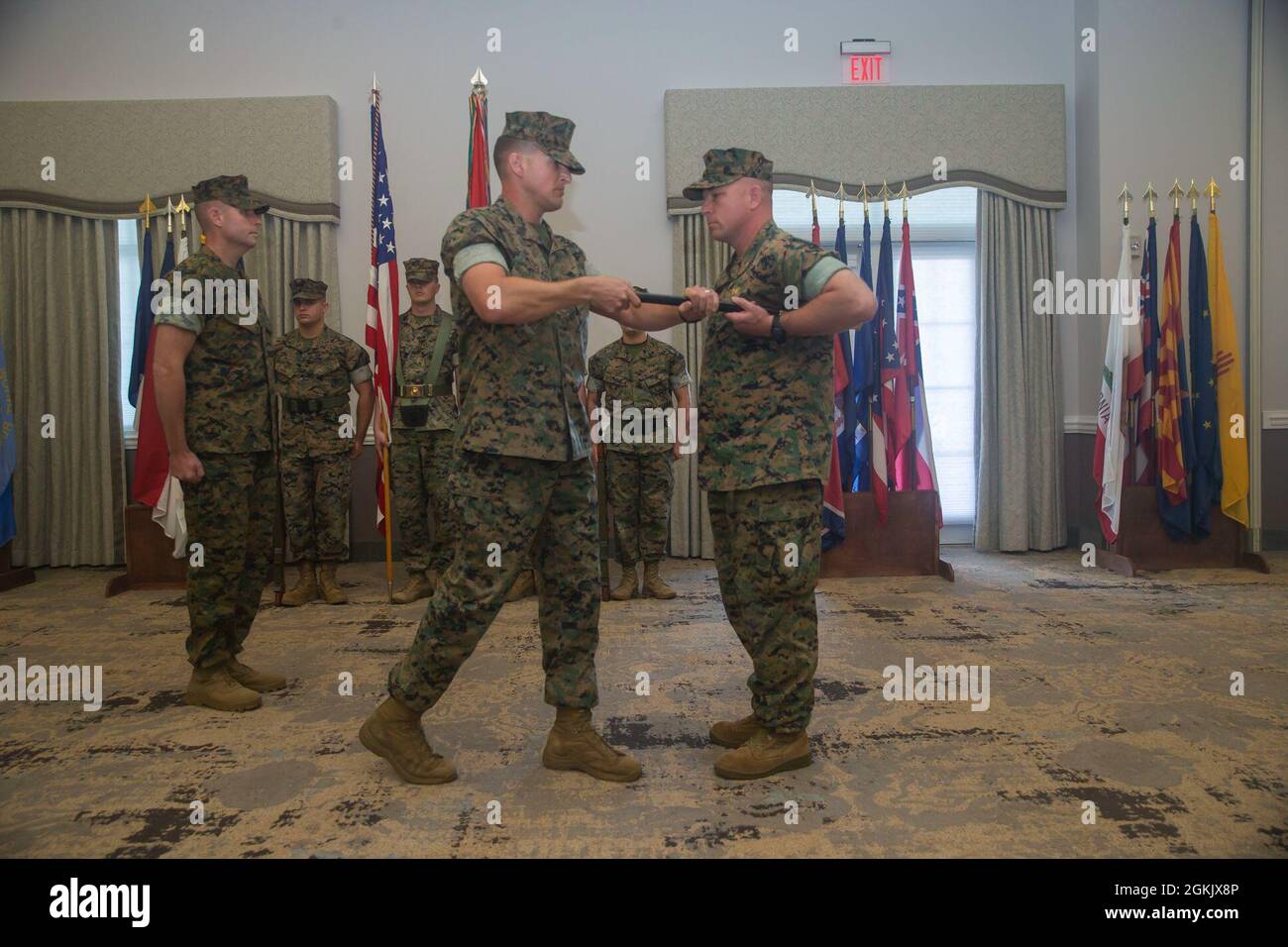 U.S. Marine Corps Sgt. Maj. Johnathan B. McClary, the outgoing sergeant ...