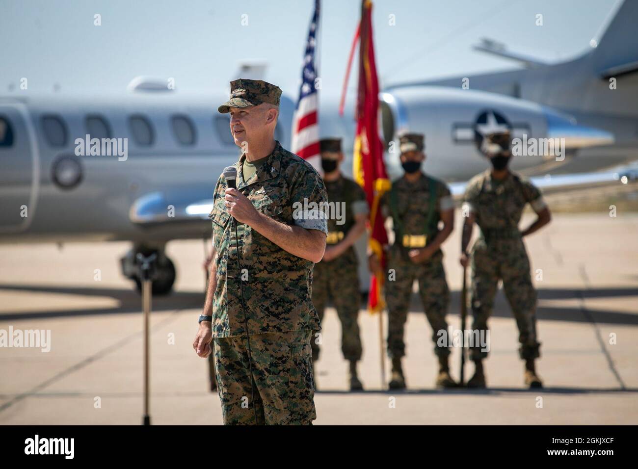 U.S. Marine Corps Col. Christopher Oliver, the retiring officer and ...