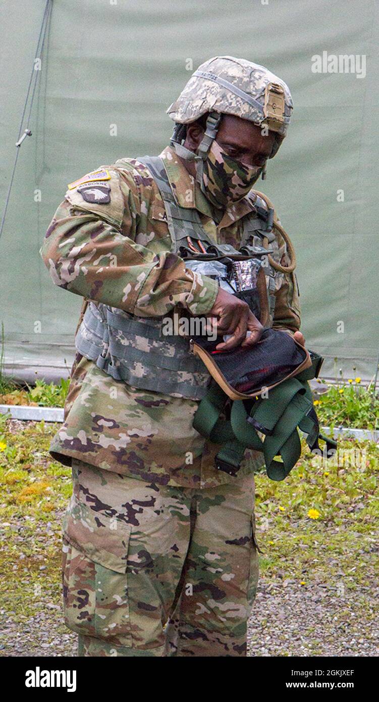 Army Sgt. Keith Archer, a medic assigned to the Pennsylvania Guard’s ...