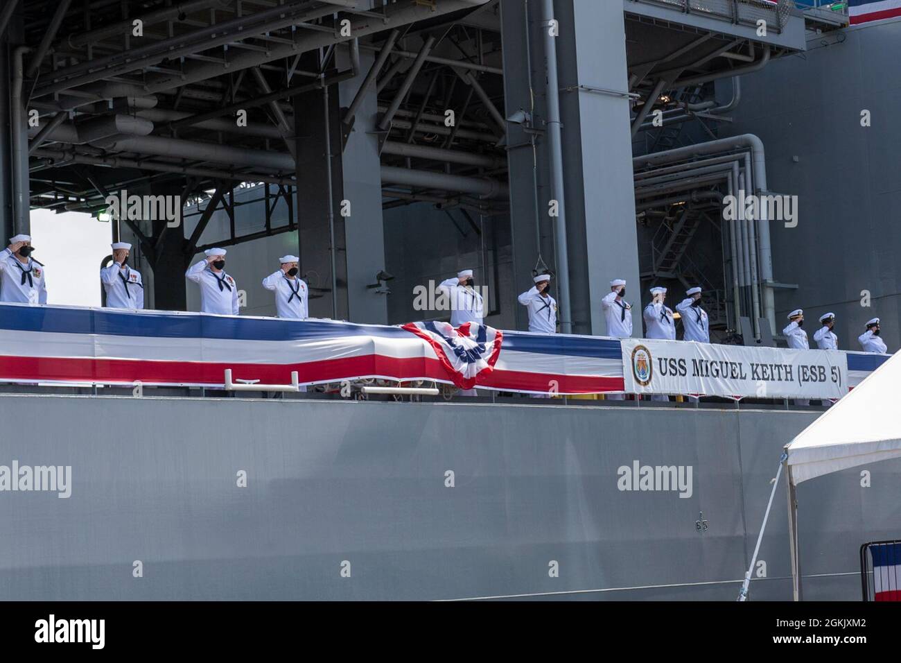 210508-N-OA516-1386 SAN DIEGO (May 8, 2021) – The crew of the Lewis B ...