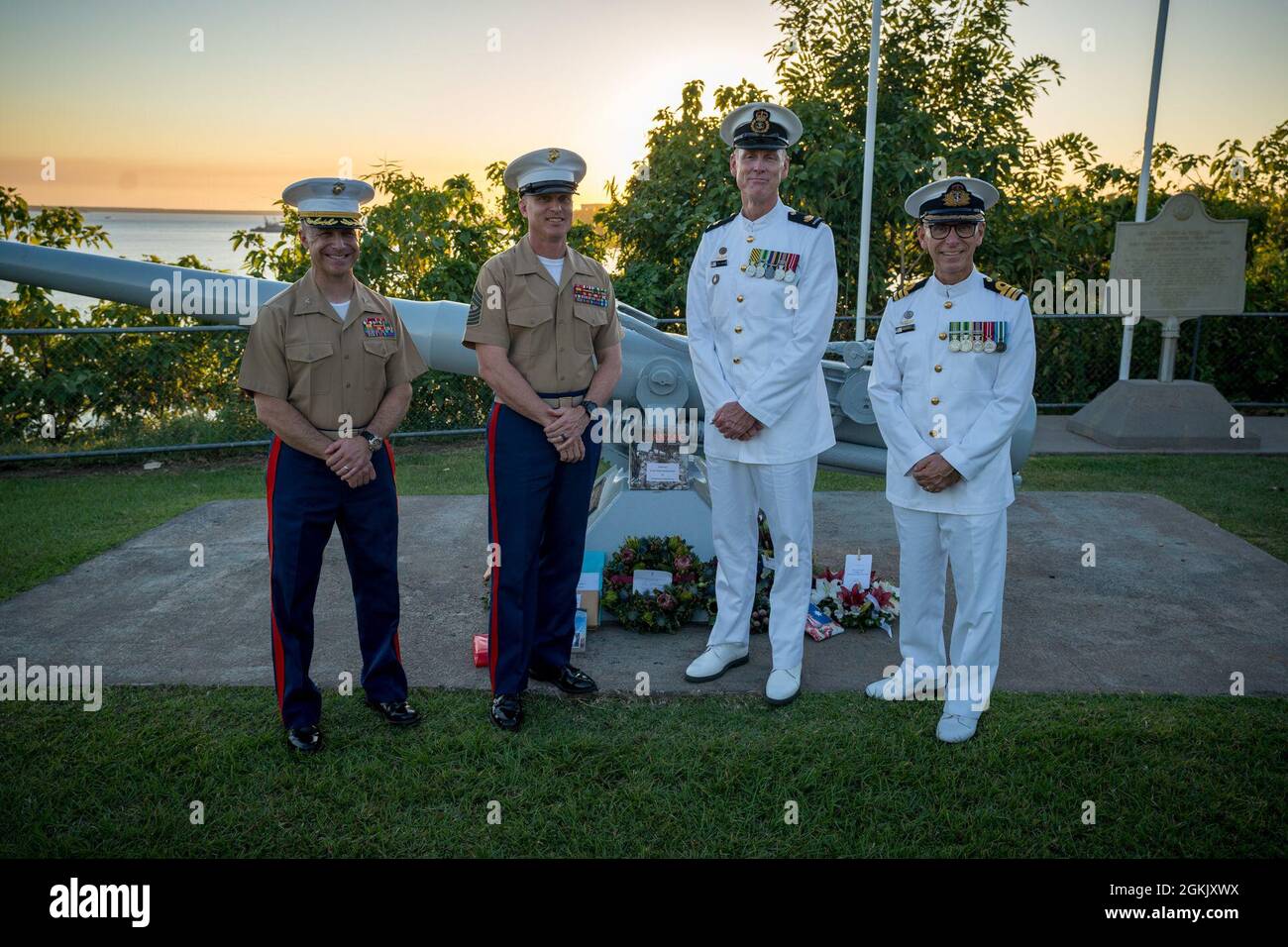From left to right, U.S. Marine Corps Col. David M. Banning, commanding ...