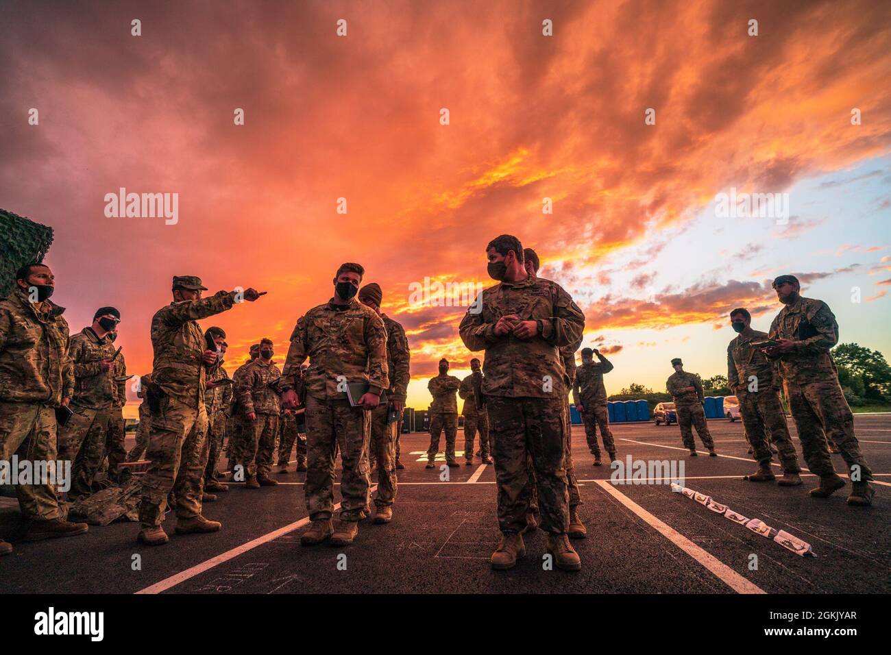 U.S. Army commanders and staff from the 1st Battalion, 214th Aviation ...