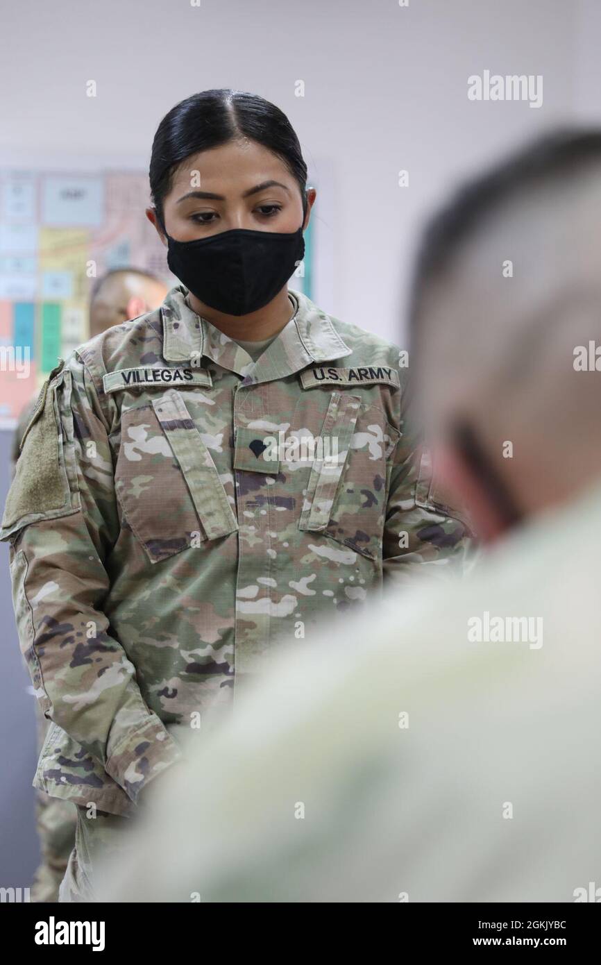 Spc. Lizbeth Villegas, an Aviation Operations Specialist with Task ...