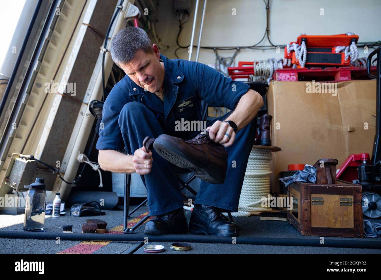 210509-N-RL695-1030 CARIBBEAN SEA - (May 9, 2021) -- Cmdr. Wade Smith ...