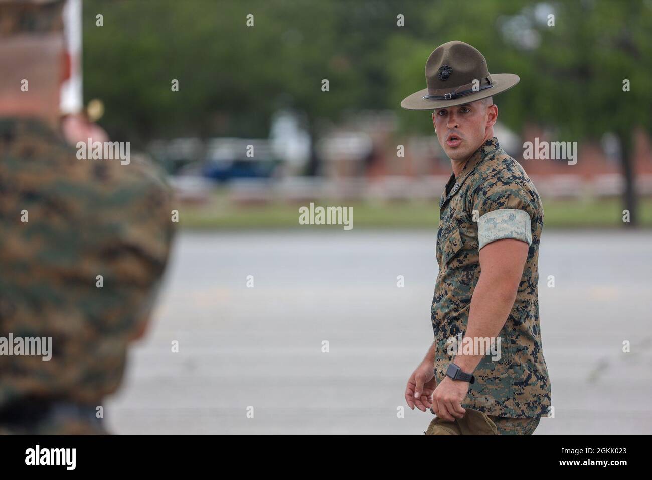 Students with Drill Instructor School, Recruit Training Regiment ...