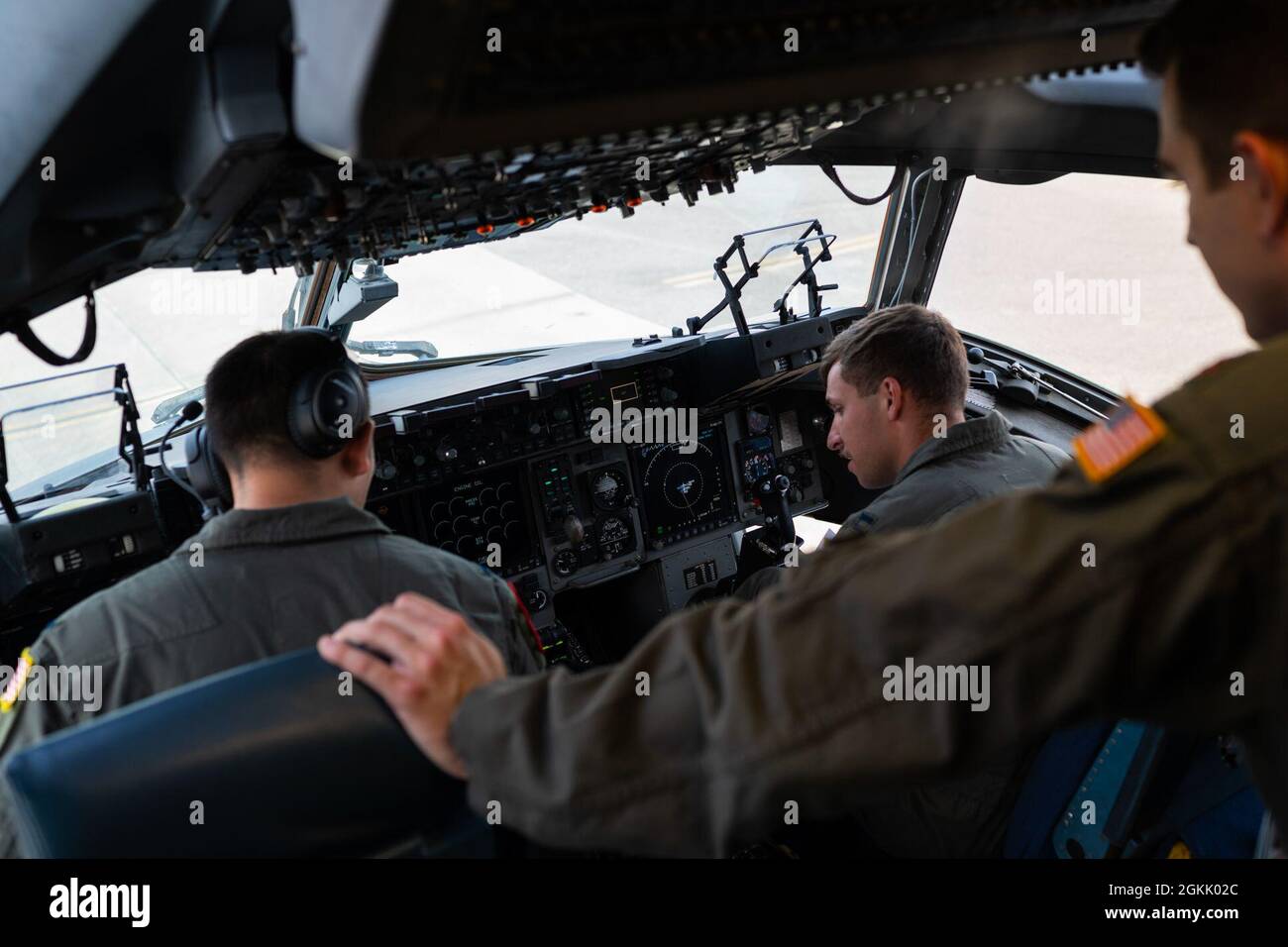 U.S. Air Force Maj. Ryan Versen, right, an instructor pilot assigned to ...