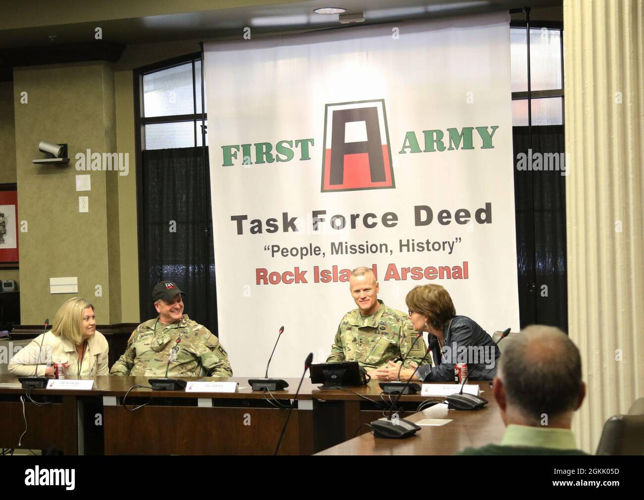 First Army Commanding General, Lt. Gen. Thomas S. James Jr., socializes ...
