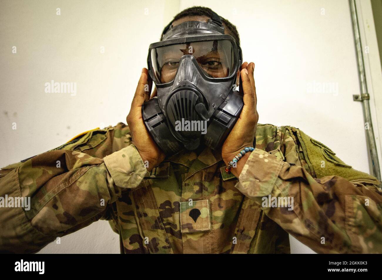 U.S. Army Spc. Ramon Wright, assigned to 3rd Psychological Operations ...