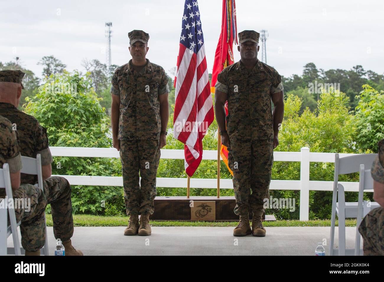 U.S. Marine Corps Brig. Gen. Select Anthony Henderson (Right), the ...