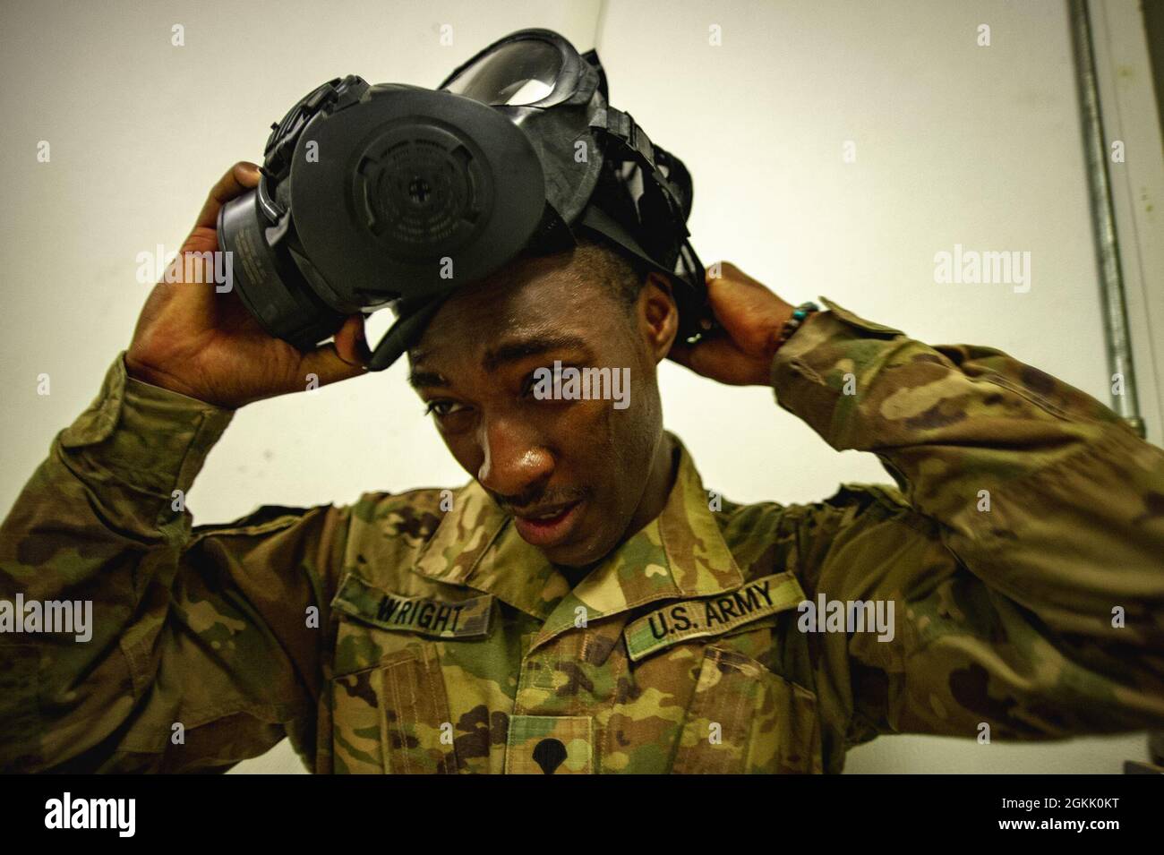 U.S. Army Spc. Ramon Wright, assigned to 3rd Psychological Operations ...