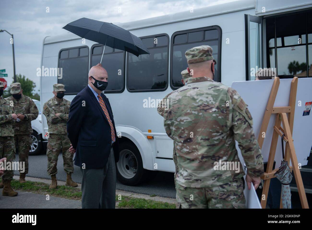 Acting Secretary of the Air Force John P. Roth is briefed at Tyndall ...
