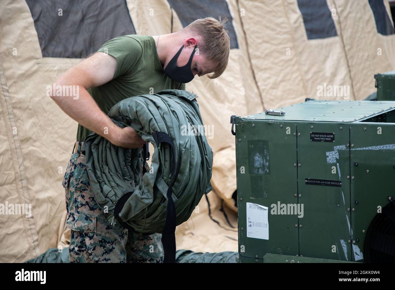 U.S. Marine Corps Lance Cpl. Cameron Lang, an avaiation radar ...