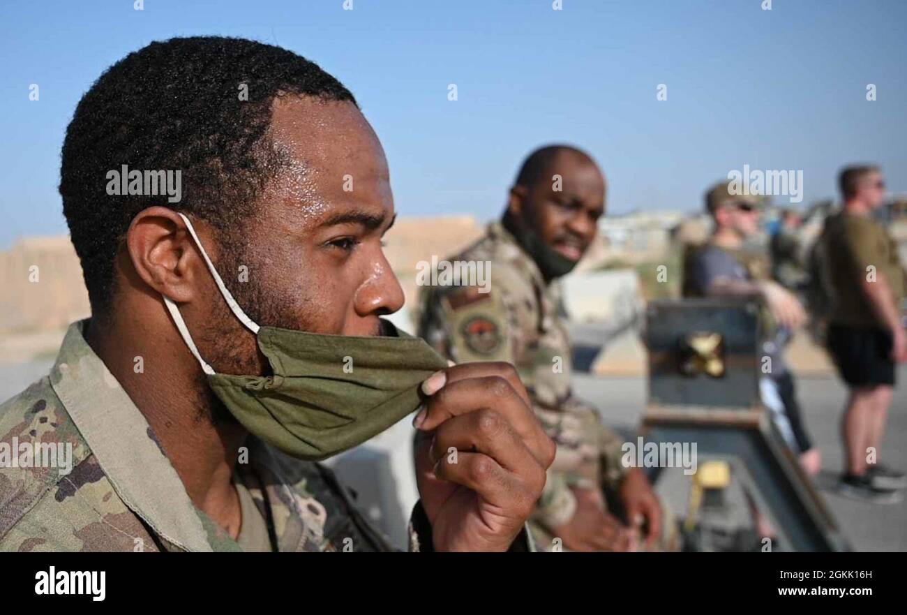 U.S. Air Force Staff Sgt. Devon Powell, a 332nd AEW Security Forces ...