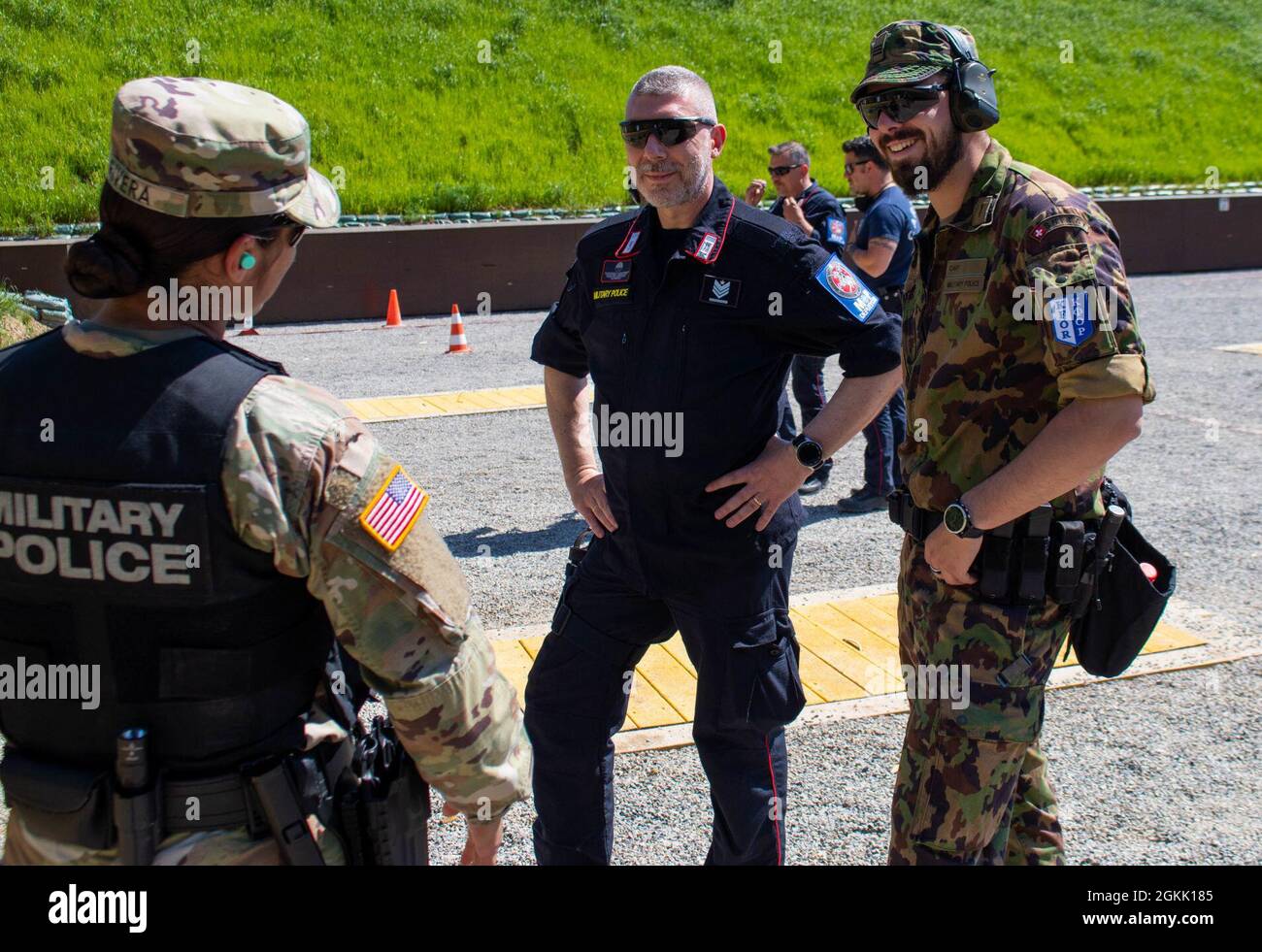 U.S. and international military police soldiers assigned to the NATO ...