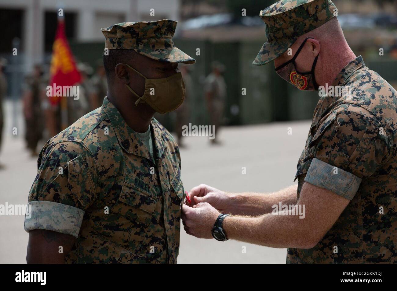 U.S. Marine Corps Gunnery Sgt. Antoine Bailey, with 1st Intelligence ...