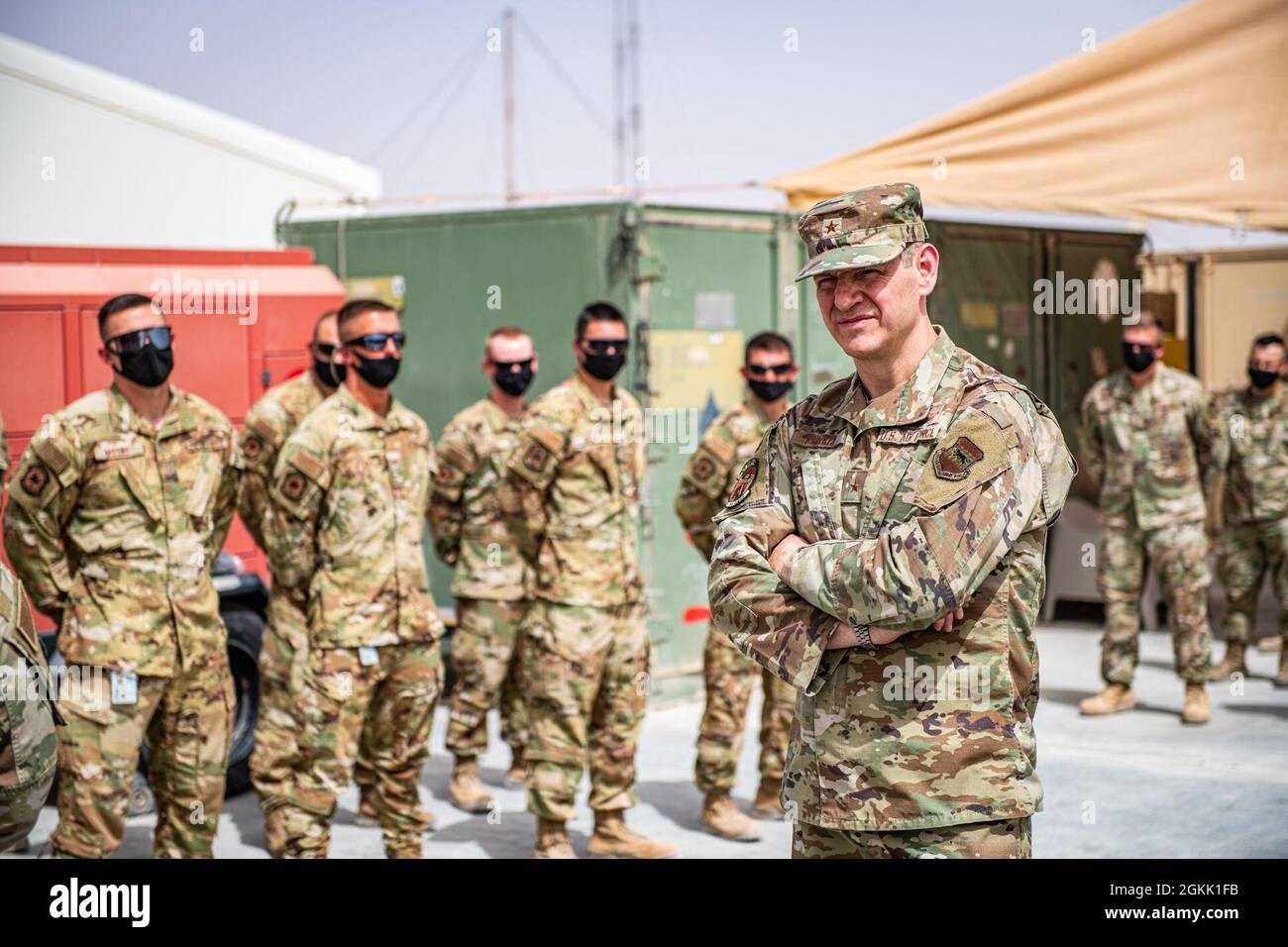 Servicemembers of the 332 Air Expeditionary Wing's Expeditionary Civil ...