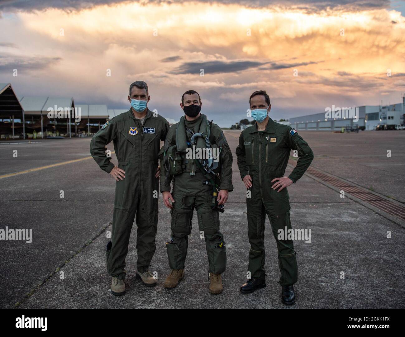 U.S. Air Force Col. Andy Hamann, (left) U.S. Air Attaché in Paris and ...