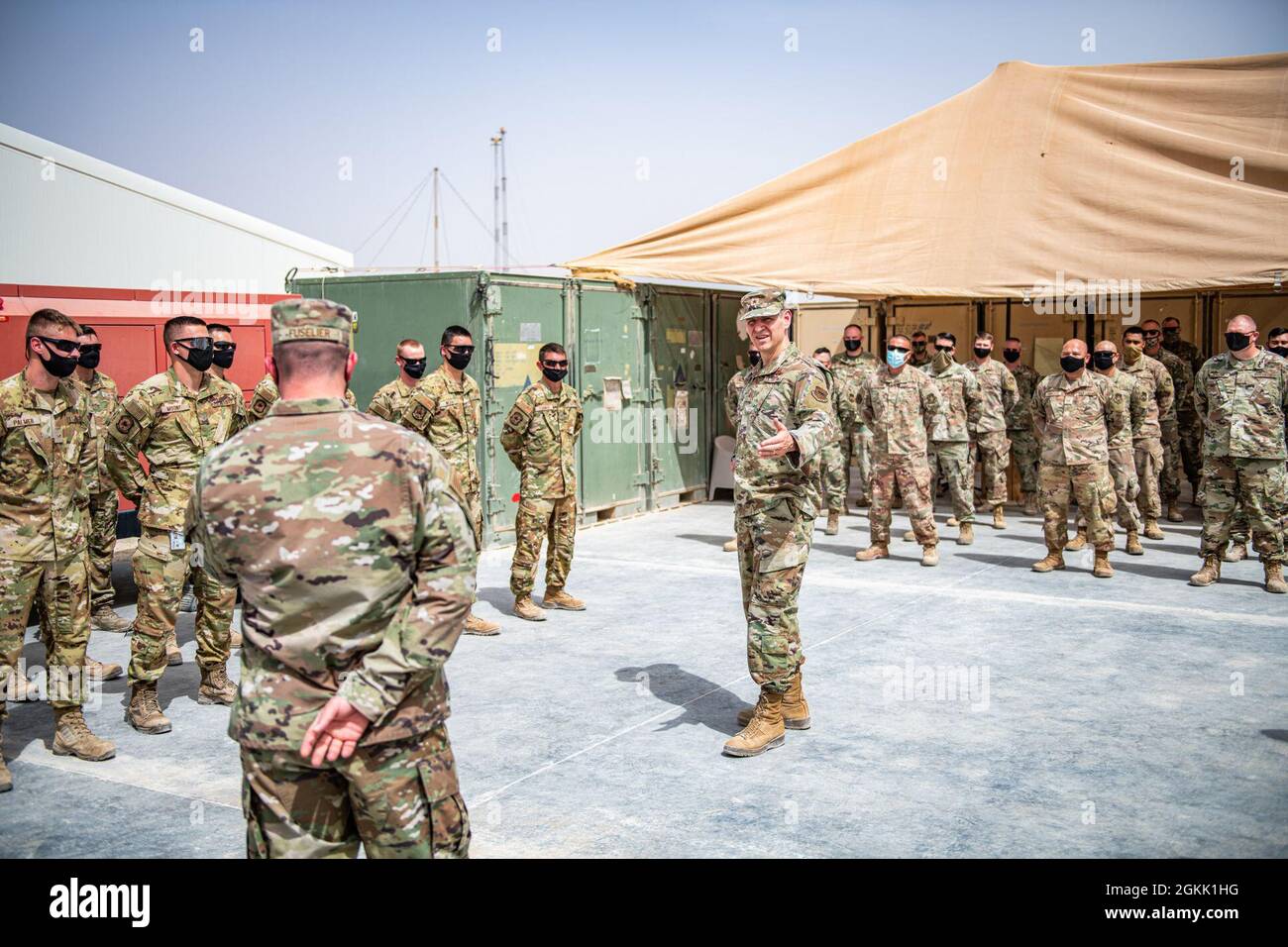 Servicemembers of the 332 Air Expeditionary Wing's Expeditionary Civil ...