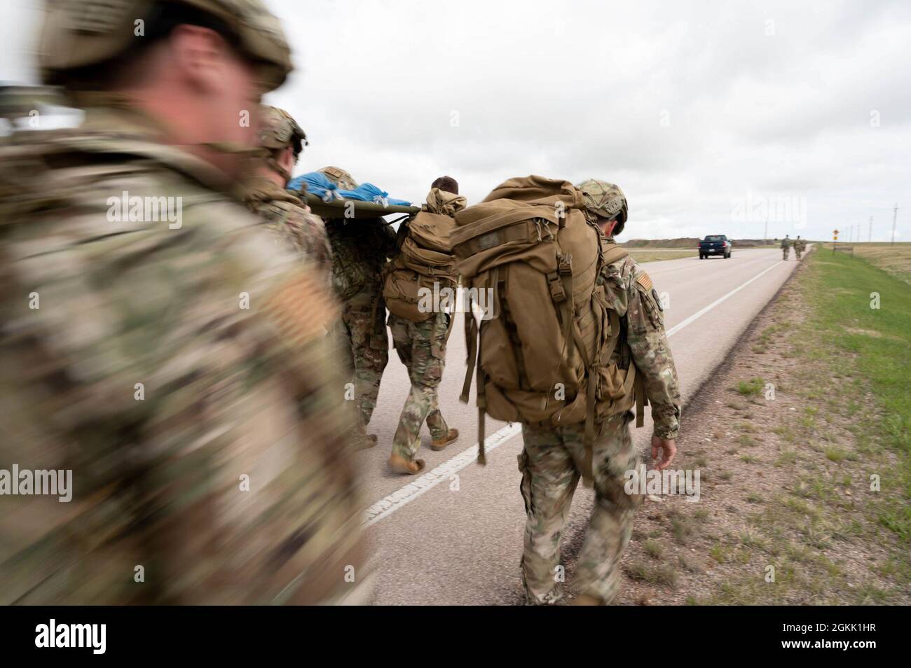 Airmen from the 28th Security Forces Squadron participated in a 6.4k ...