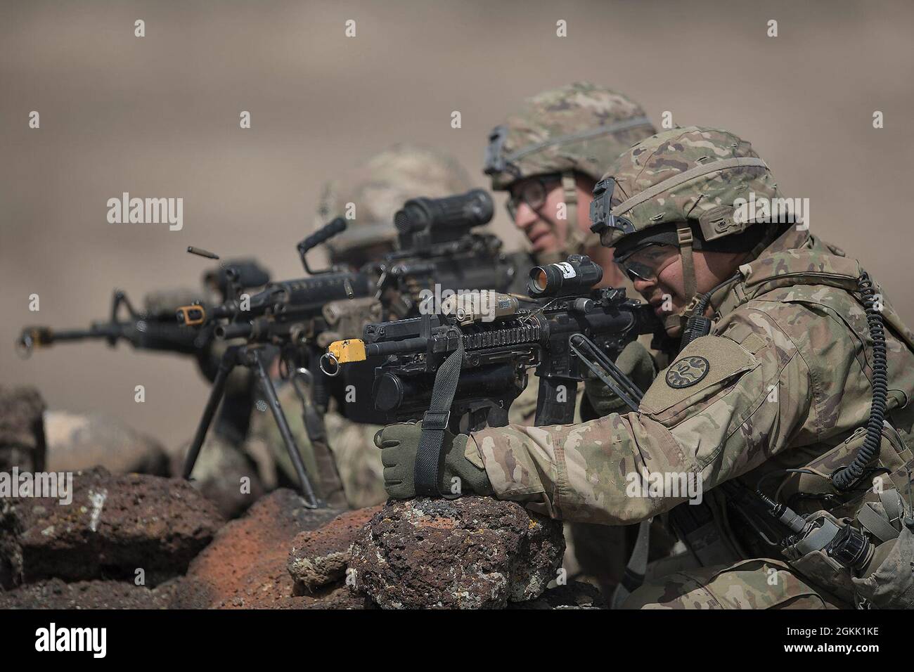 A squad of soldiers from Charlie Company took the role of opposing ...