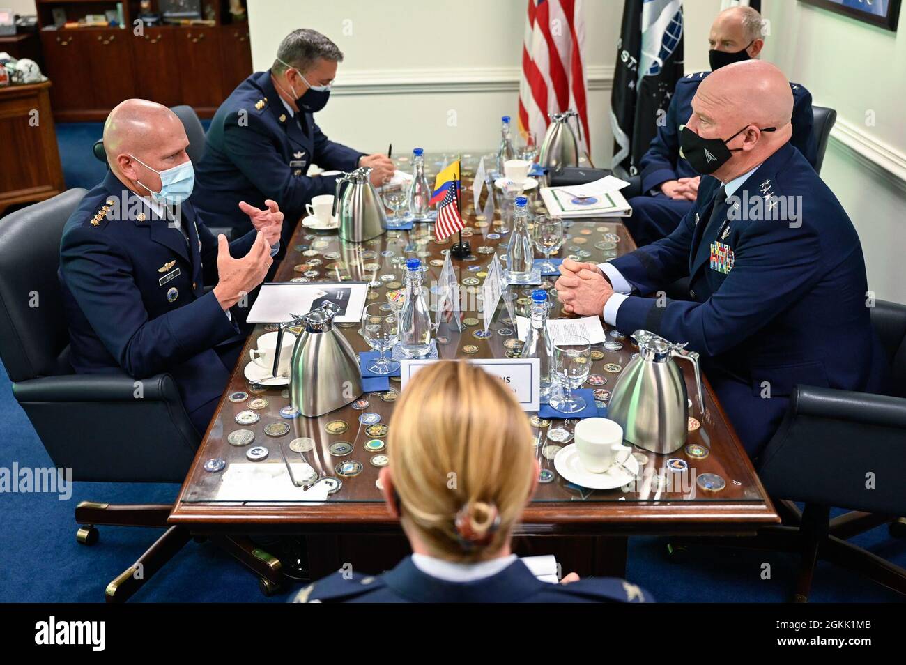 Gen. Ramses Rueda Rueda, left, commander of the Colombian air force ...