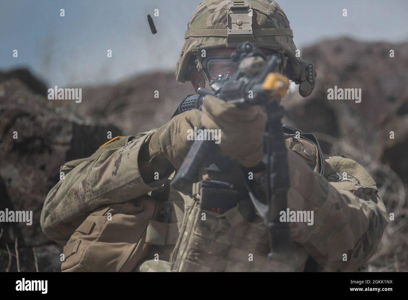 As the Bradley column returns, the opfor soldiers begin their ambush ...