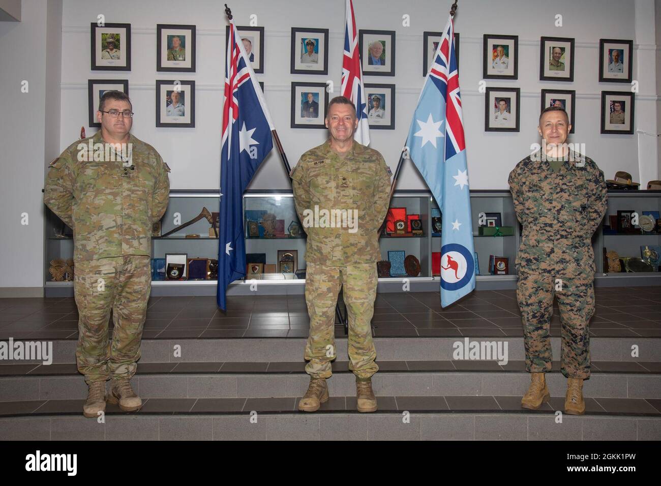 From left to right, COL Marcus Constable, commander of Headquarters ...