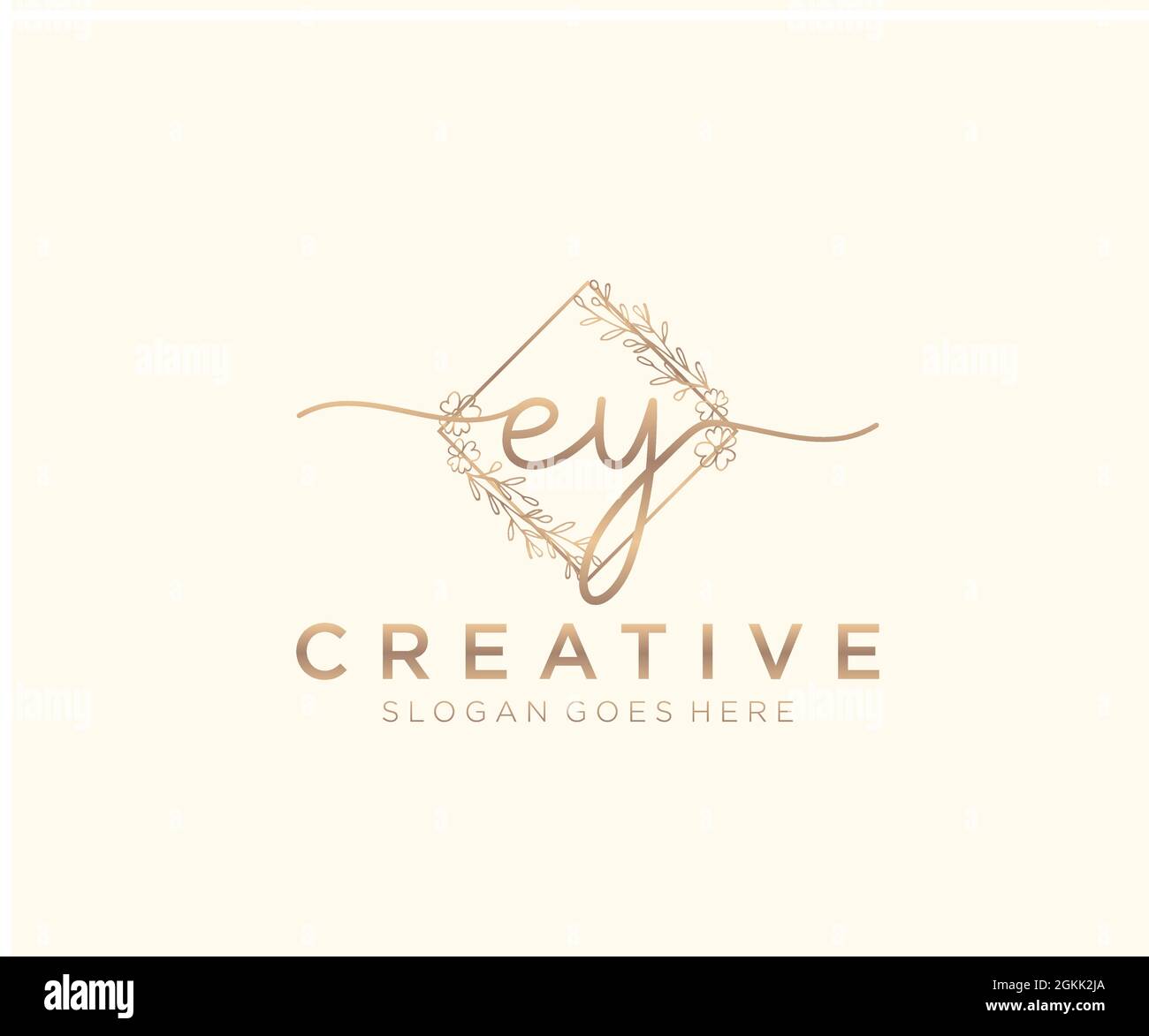 EY Feminine logo beauty monogram and elegant logo design, handwriting ...
