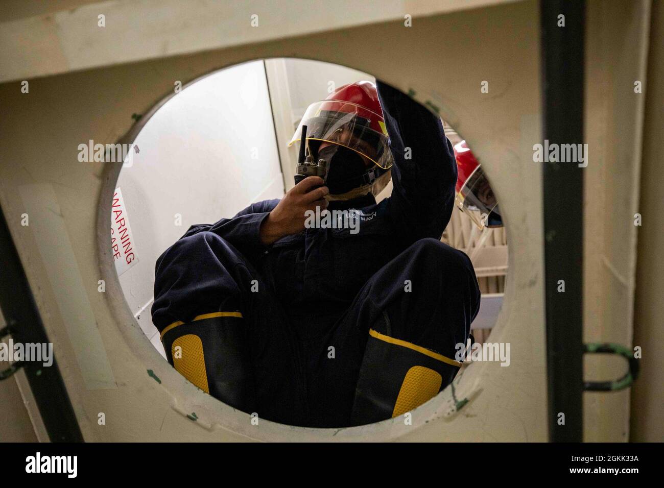 210511-N-QI061-0030 ATLANTIC OCEAN (May 11, 2021) Damage Controlman 2nd ...