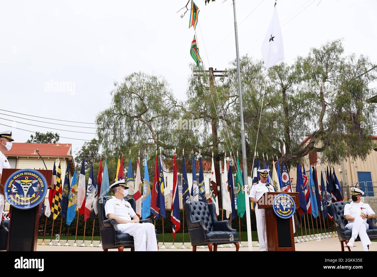 Naval Medical Forces Pacific Commander Rear Adm. Tim Weber presides ...