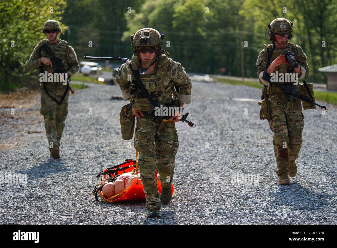 U.S. Army Spc. Landon Carter, assigned to Headquarters, 75th Ranger ...