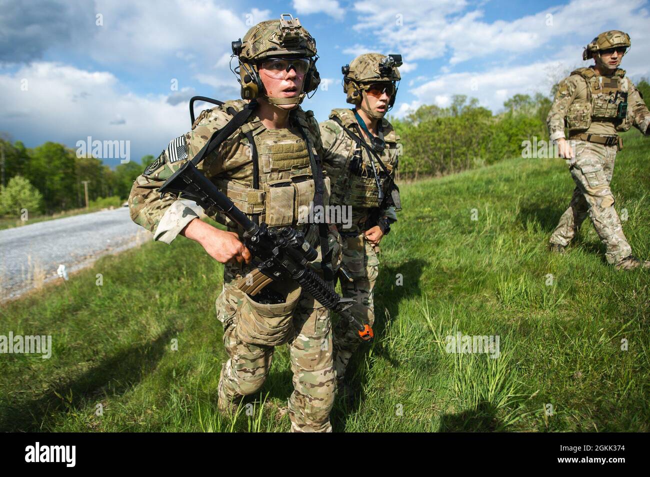 U.S. Army Spc. Landon Carter and Spc. Mitchell Gibbs, assigned to ...