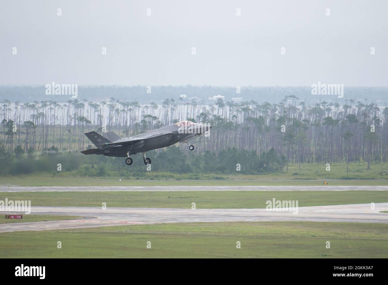 A U.S. Air Force F-35A Lightning II, assigned to the 34th Fighter ...
